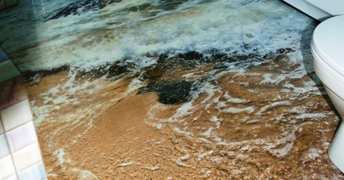 Yo pensé que el baño estaba inundado. Pero cuando miro de cerca… ¡Yo lo ...