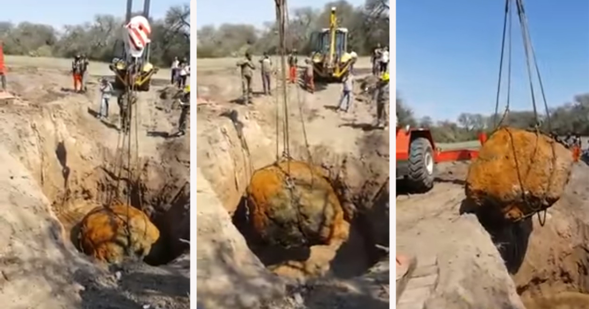 They dig a whole in the ground – and what they find is out of this world