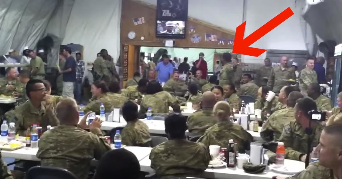 Soldiers Eating Dinner When This Man Stands Up And Transforms The ...