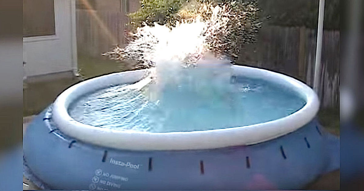 Genius Dad Turns Kiddie Pool Into An Awesome Science Project.