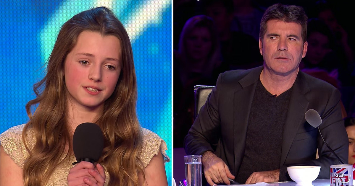Simon rolls his eyes at 12-year-old's song choice - then she grabs the ...
