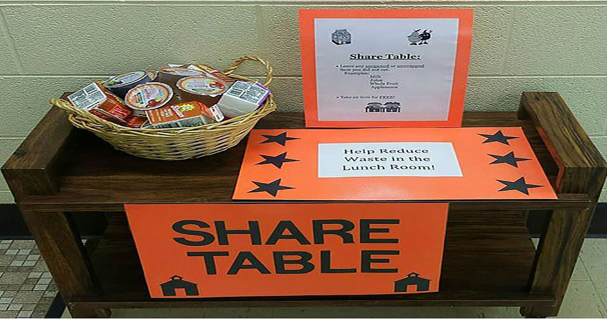 Schools introduce "share tables" to keep kids from going hungry