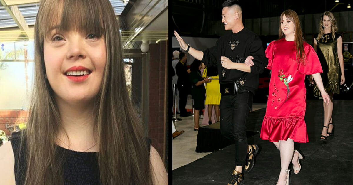 Model with Down Syndrome makes debut on the catwalk in Australia