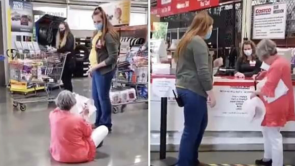 Woman Stages Sit Down Protest Over Request To Wear A Mask In Costco