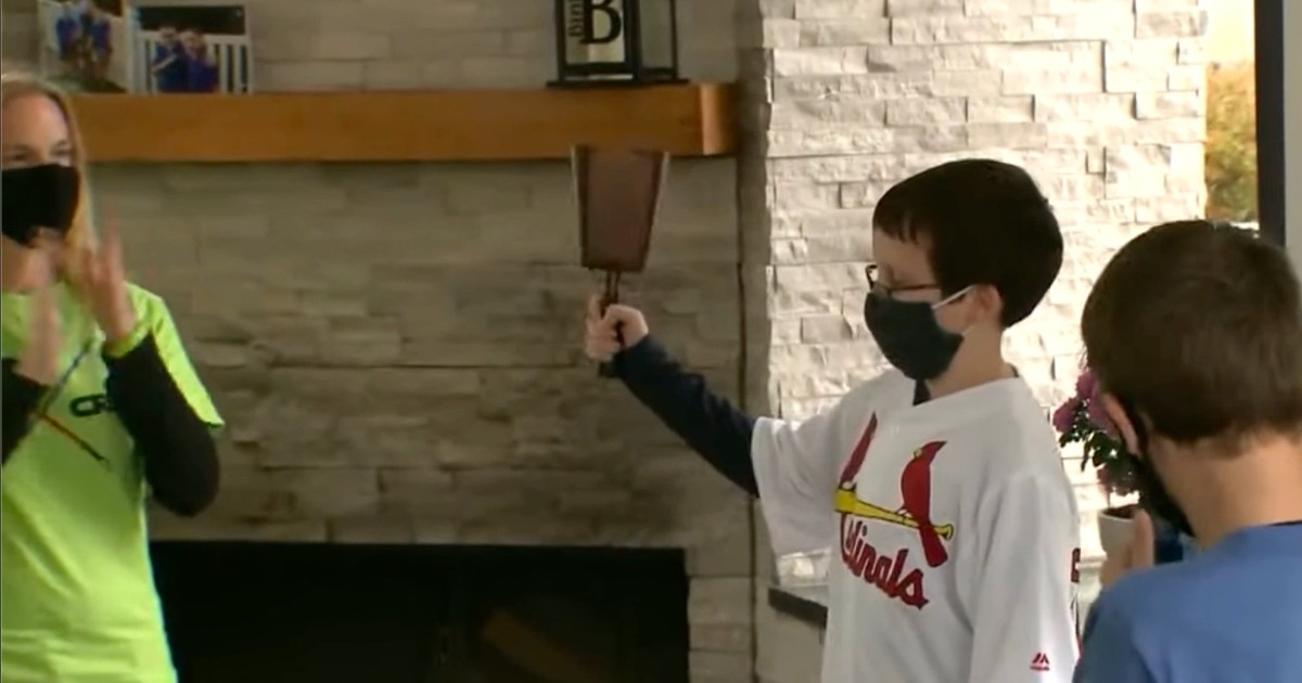 12-year-old rings ceremonial bell after 869 day battle with stage 3 cancer