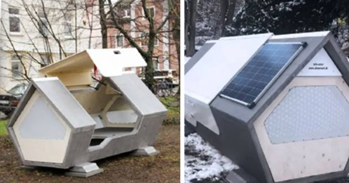 German city installs pods for homeless people to sleep in