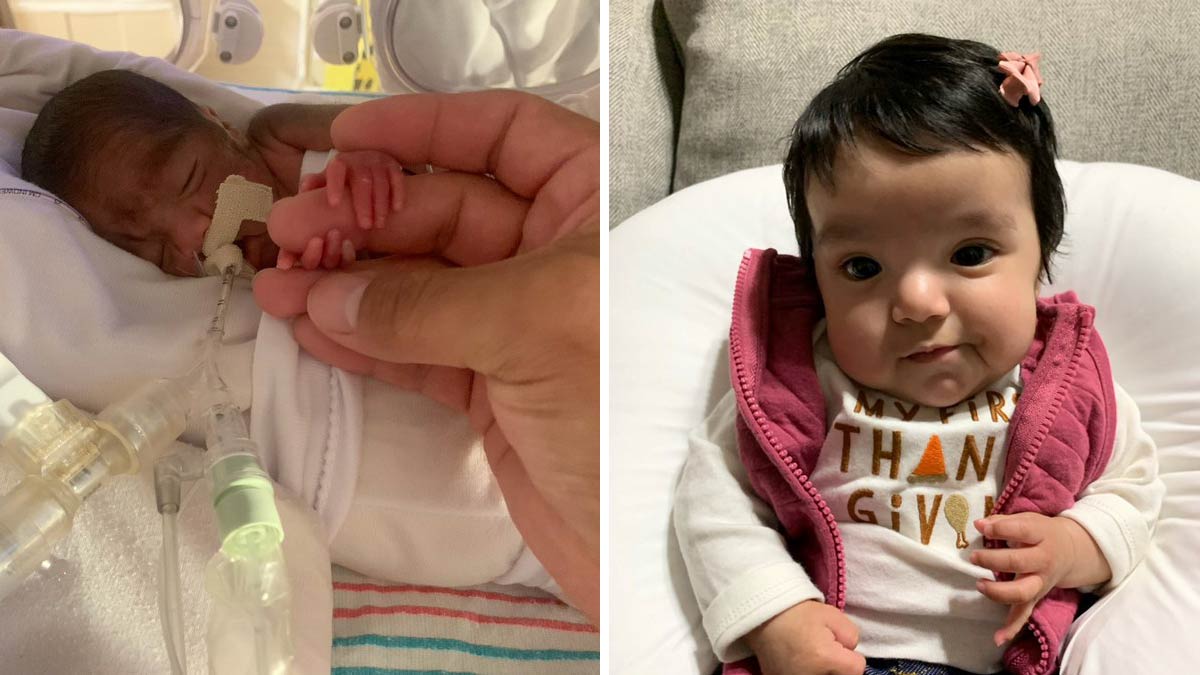 Baby born 18 weeks early released from the hospital just in time for ...