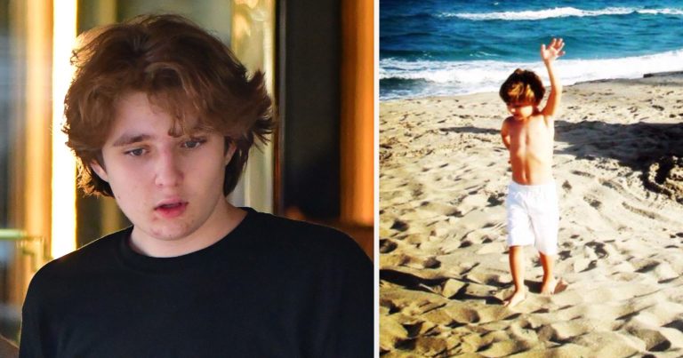 Barron Trump looks so different in rare throwback pictures as Melania ...