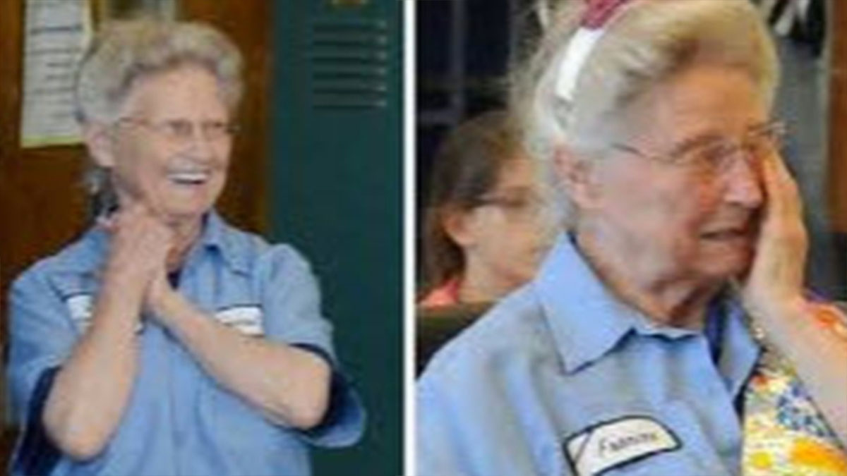 77-year-old janitor who had never celebrated her birthday suddenly ...