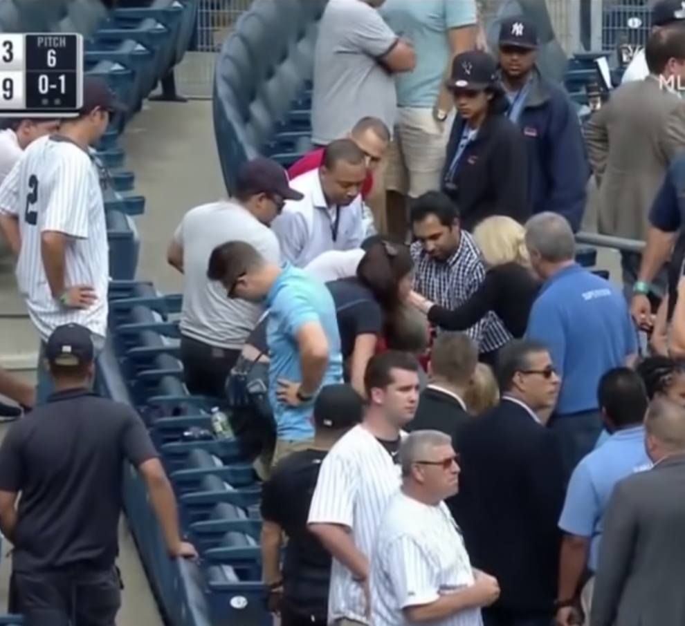 Baseball players hit 2-year-old little girl with 105 MPH foul ball
