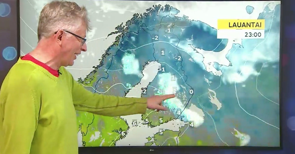Meteorolog ska visa upp finska vårvädret i tv – tar en titt på kartan ...